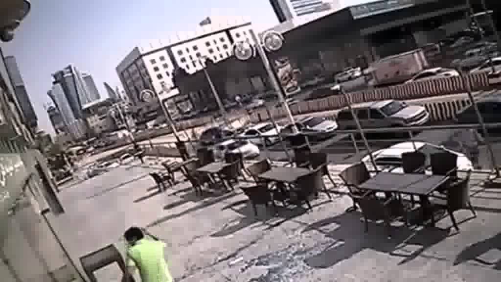 Man survives being hit by falling glass panel - NEWS - YouTube