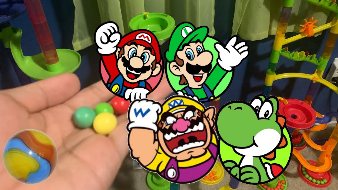 Marble Run Race Mario VS Luigi VS Yoshi Vs Wario SM64 DS - YouTube
