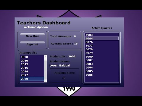 On the spot demo - Quiz Maker | Application Program with Database | SQL Server | WPF C#
