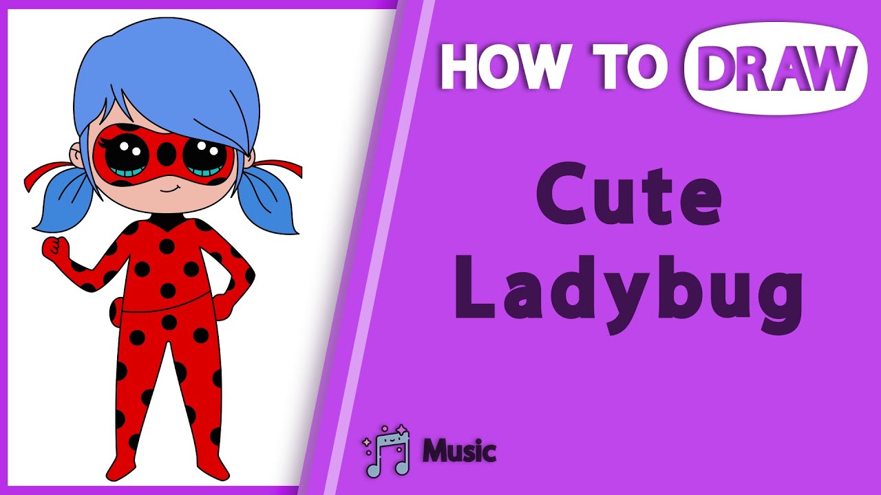How to draw Cute Ladybug ( easy to follow ) - YouTube