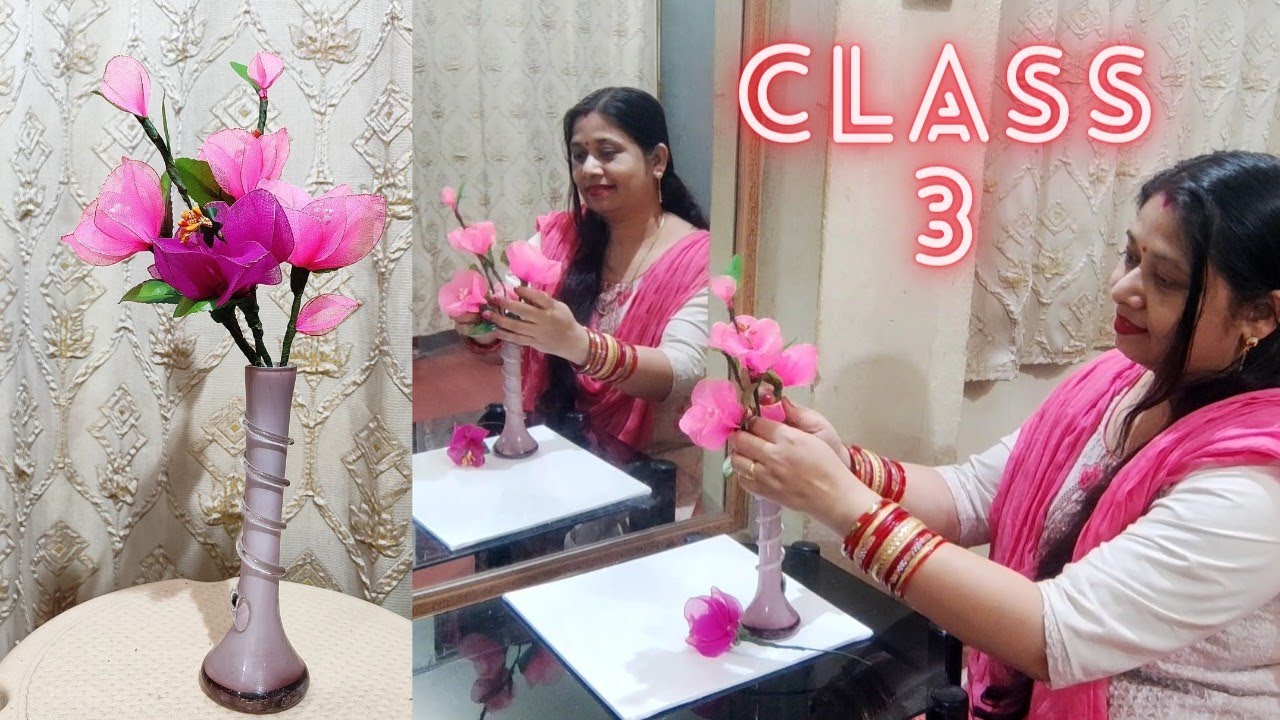 learn how to make stocking flower/Artificial flower making with ...