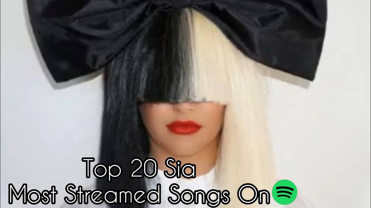 Top 20 Sia Most Streamed Songs On Spotify - YouTube