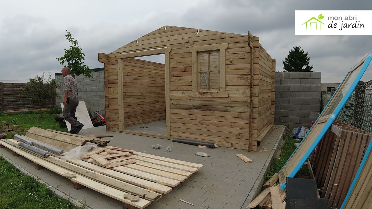 Etape du montage de l'Abri de jardin en bois 12m² PLUS Gardy Shelter - YouTube