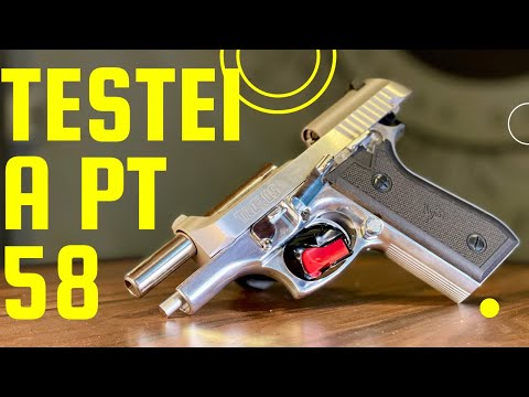 TESTE com a PT 58 Hc  CALIBRE PERMITIDO .380
