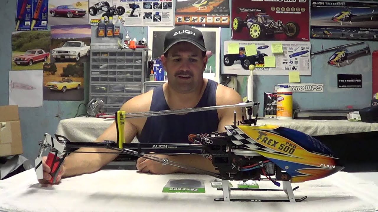 Align trex 500 pro,new upgraded anti wear gears - YouTube