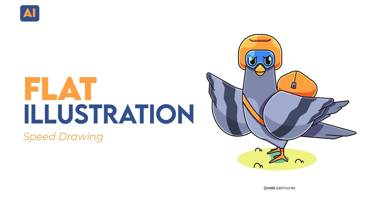 Make a Flat Vector Illustration with Adobe Illustrator | Speed Drawing - YouTube