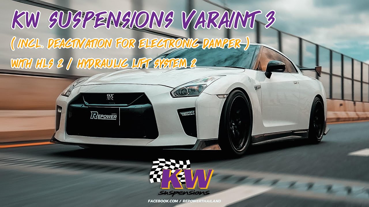 KW suspensions V3 / Hydraulic lift system 2 x NISSAN GT-R - YouTube