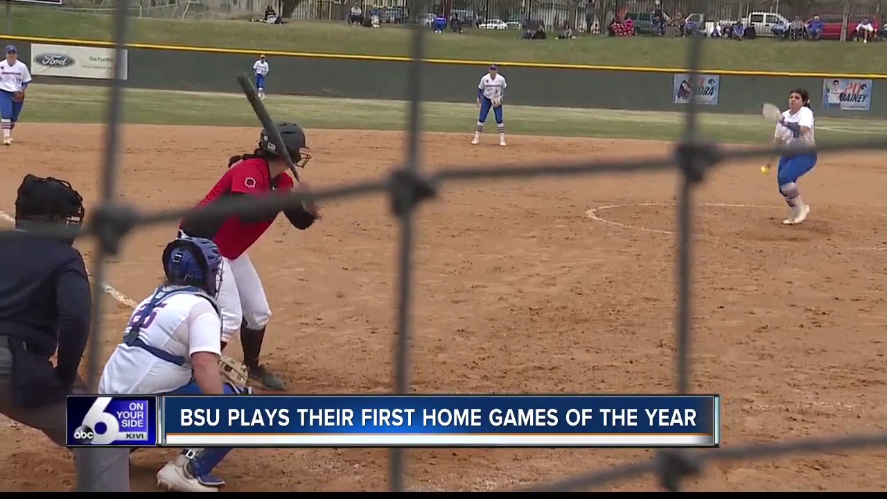 BSU softball team plays at home - YouTube