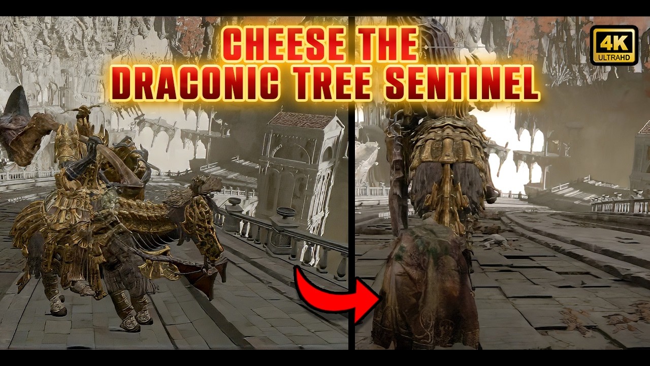 How to Defeat Draconic Tree Sentinel Without Being Seen – Elden Ring Cheese Method - YouTube