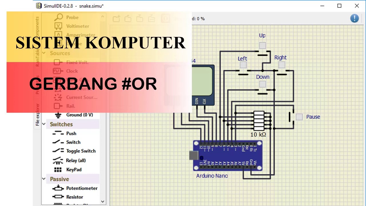 Simulasi GERBANG OR Dengan SIMULIDE - YouTube