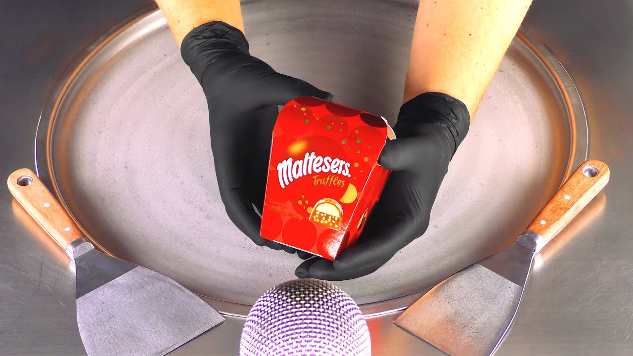 maltesers Ice Cream Rolls | fried Ice cream with Chocolate Truffles ...
