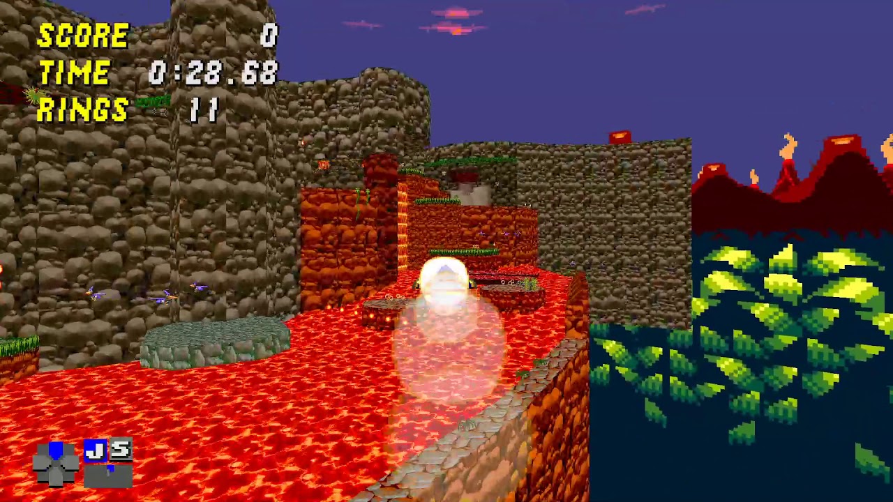 Sonic Robo Blast 2 - Red Volcano Zone - Metal Sonic 1:14 - YouTube