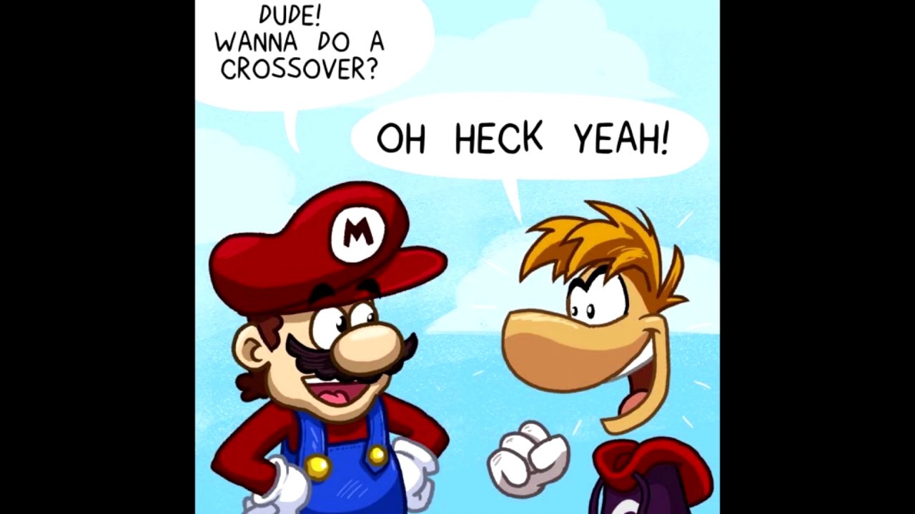 Mario X Rayman Crossover? Comic dub - YouTube