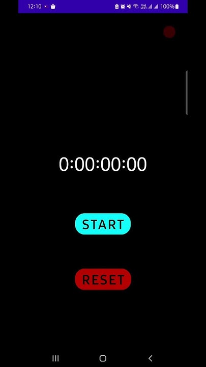 STOPWATCH Application using JAVA in Android Studio #shorts - YouTube