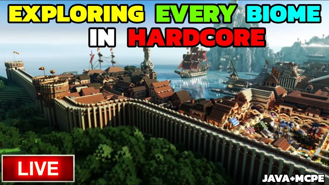 Exploring Every Biome in Minecraft Hardcore | Collecting God Apples ...