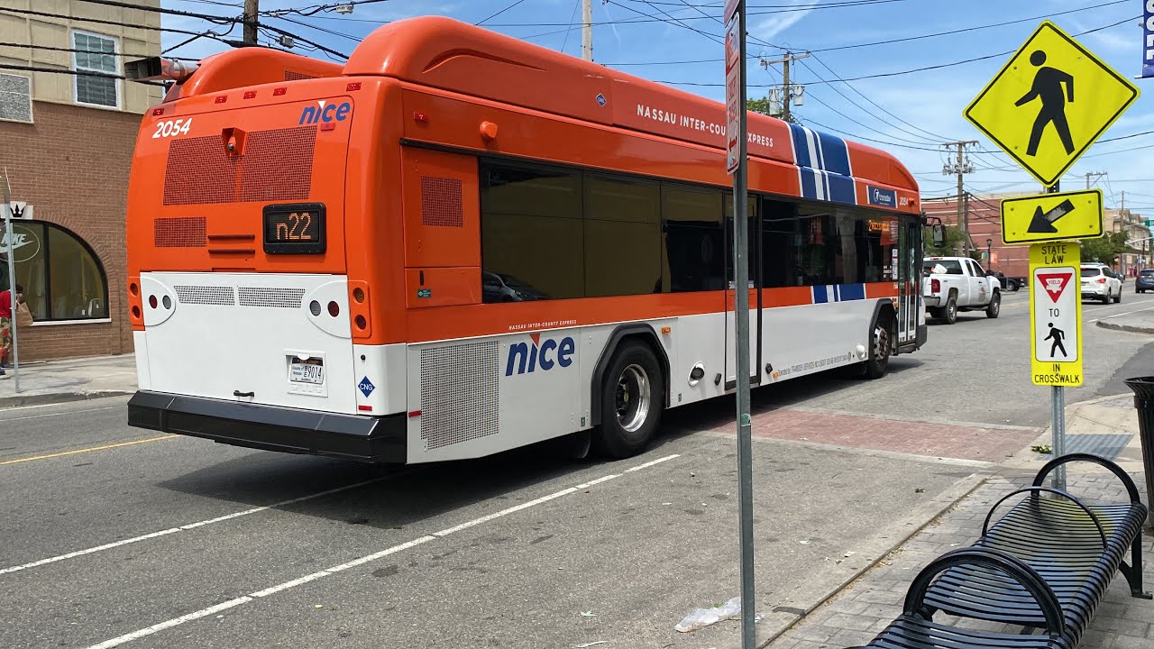 NICE Bus Onboard: 2021 Gillig BRT+ CNG 2054 n22 - YouTube