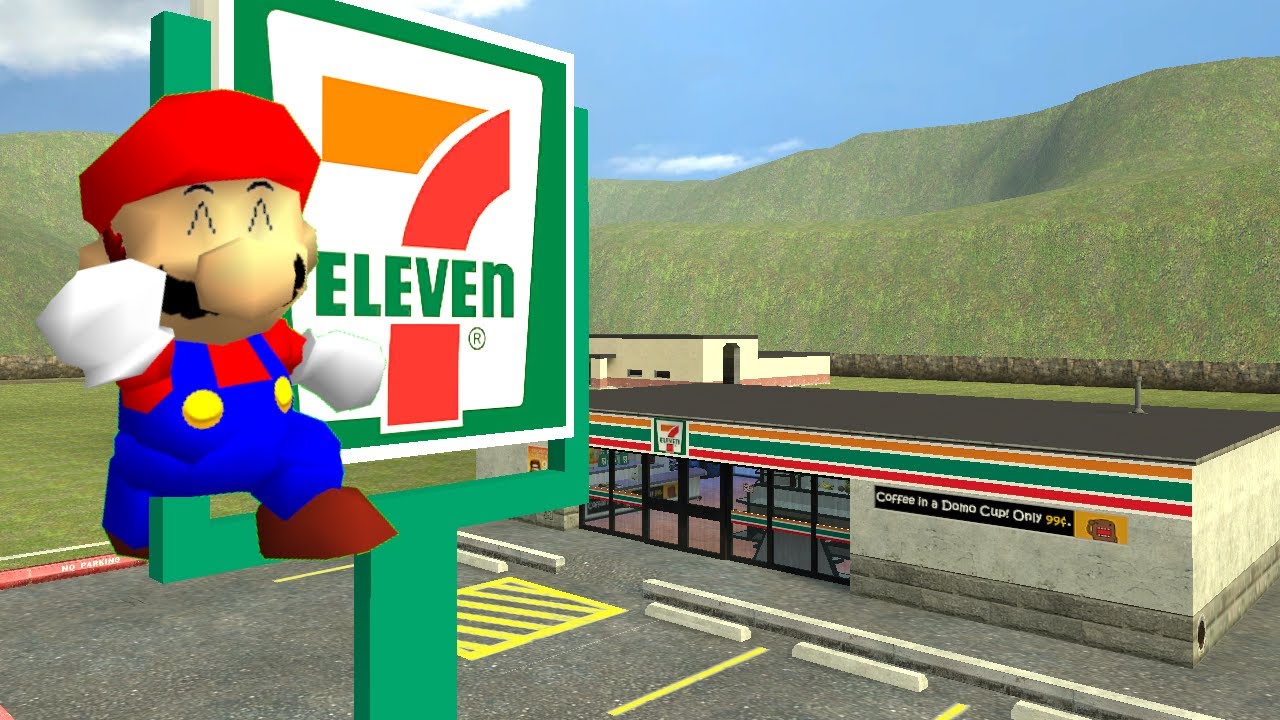 Mario Visits 7-Eleven - YouTube