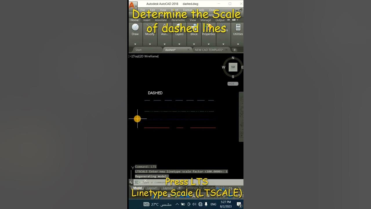 HOW TO EDIT DASHED LINE IN AUTOCAD - YouTube