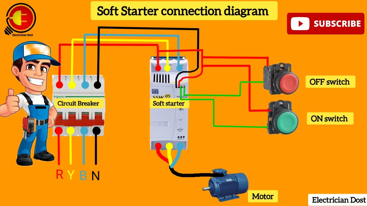 Soft Starter Wiring Connection #softstarter - YouTube