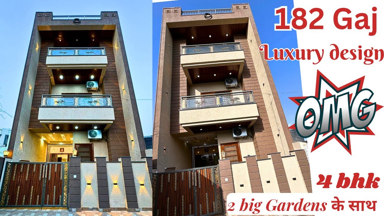 182 Gaj ultra Luxury House design with two big garden and modern ...