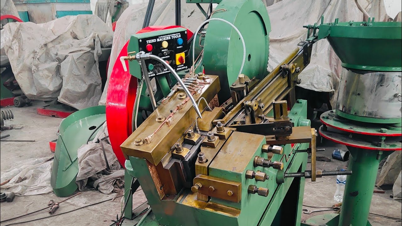 THREAD ROLLING POINT CUTTING MACHINE 8MM*100MM - YouTube