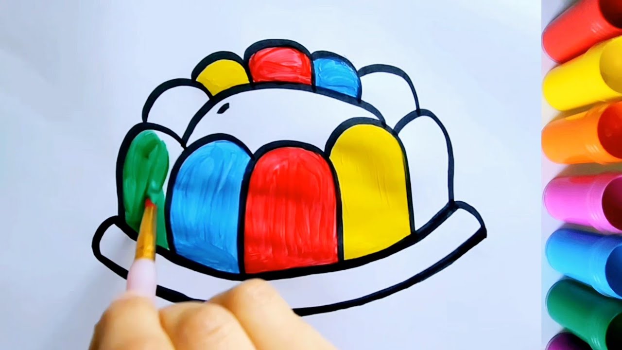 Easy Drawings for Kids | Drawing and Painting Jelly | Learn Colors ...