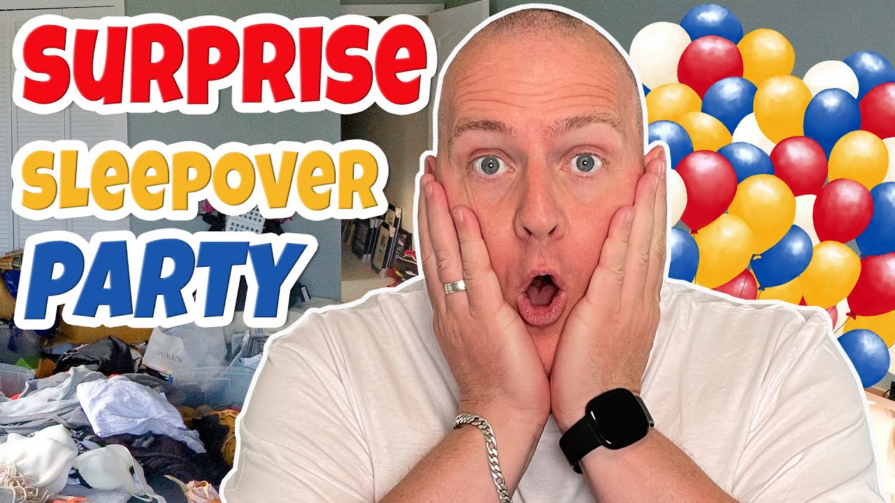 SURPRISE SLEEPOVER PARTY - YouTube