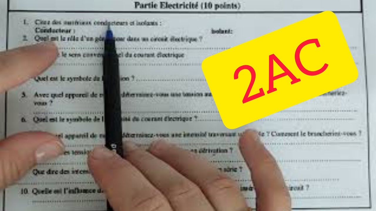 Evaluation diagnostique PC 2AC - YouTube