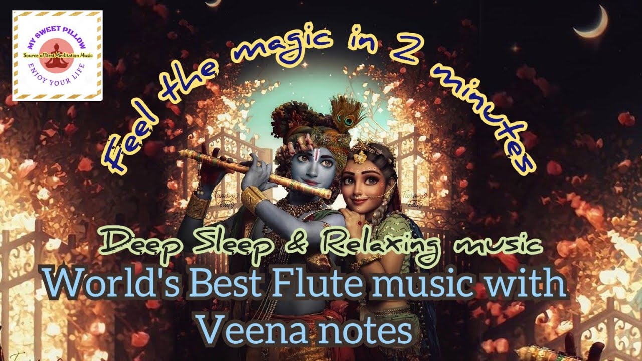 Krishna's Relaxing flute music with Veena notes & Rain Sound l Mooji's ...