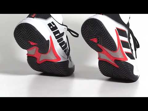 Adidas Men’s Barricade M Tennis Shoes (White/Core Black/Solar Red)