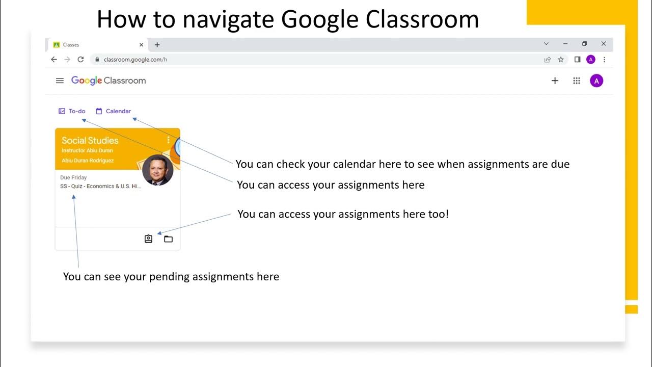 How to navigate Social Studies' Google Classroom - YouTube