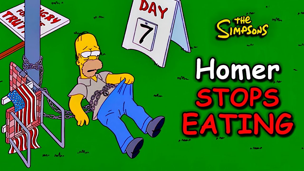 What Happens When Homer Goes on a Hunger Strike? | The Simpsons Recap ...