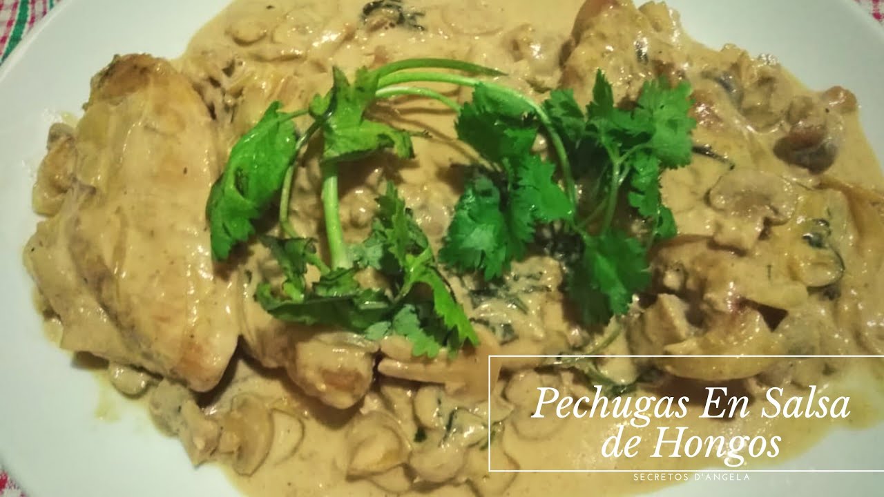 PECHUGAS DE POLLO EN SALSA DE HONGOS - YouTube