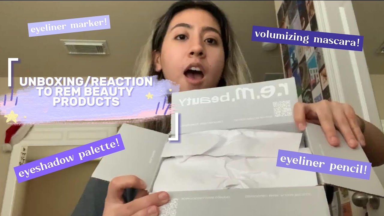 UNBOXING/REACTION TO R.E.M BEAUTY PRODUCTS - YouTube