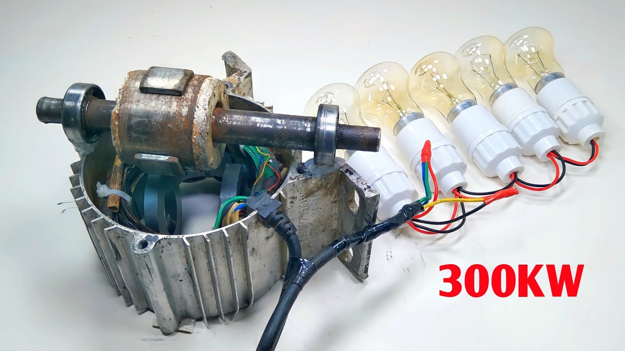 I Make Free Electricity Energy Generator 300KW Self Running Motor 220V ...
