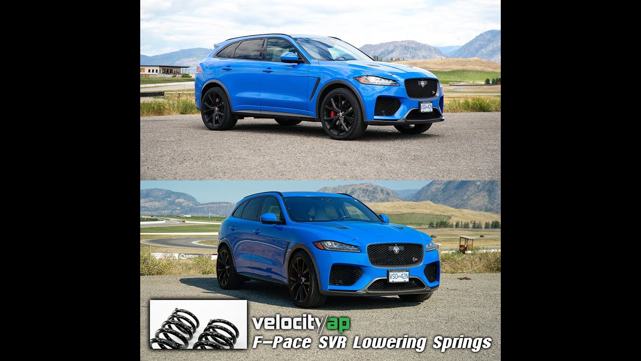 Jaguar F-Pace SVR Progressive Rate Lowering Springs - YouTube