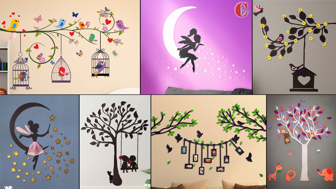 12 Innovative Ideas..!! @3D Wall Sticker Ideas || Wall Decoration Ideas ...