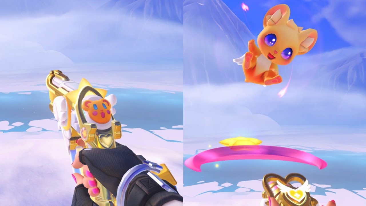 NEW Mercy Merciful Magitech Mythic Weapon Skin Showcase | Overwatch 2 ...