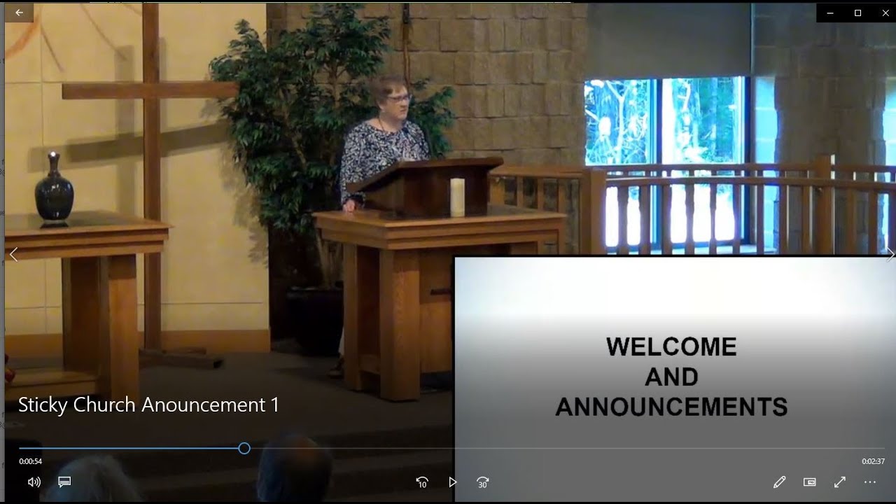Sticky Church Announcement 1 - YouTube