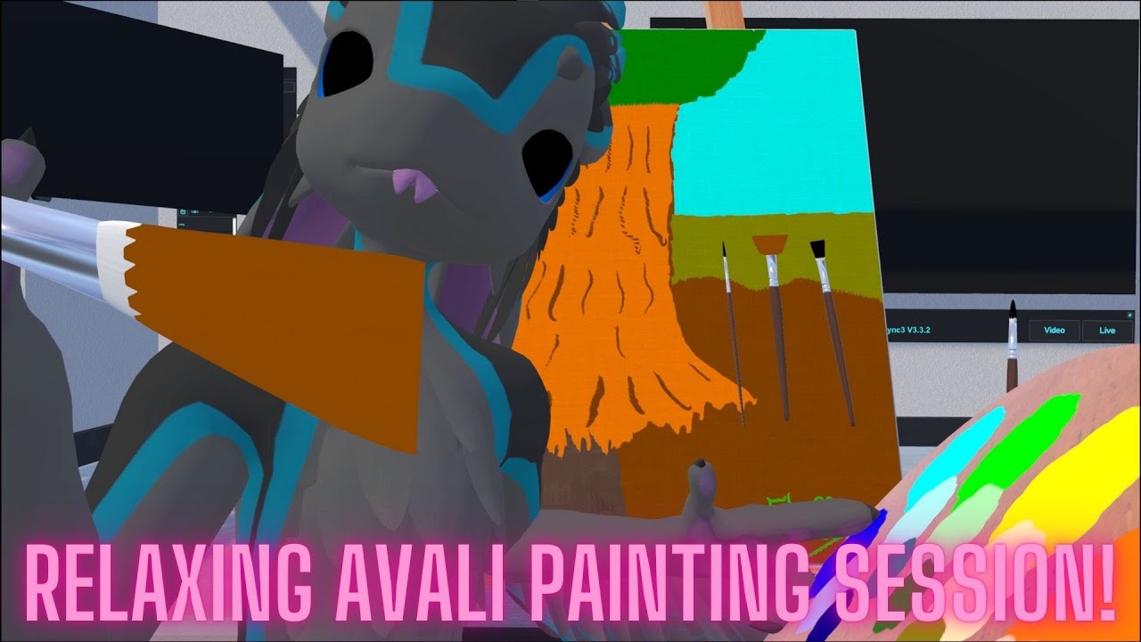[VR ASMR] Relaxing Avali ASMR Painting Session 🎨 Tingles and ...