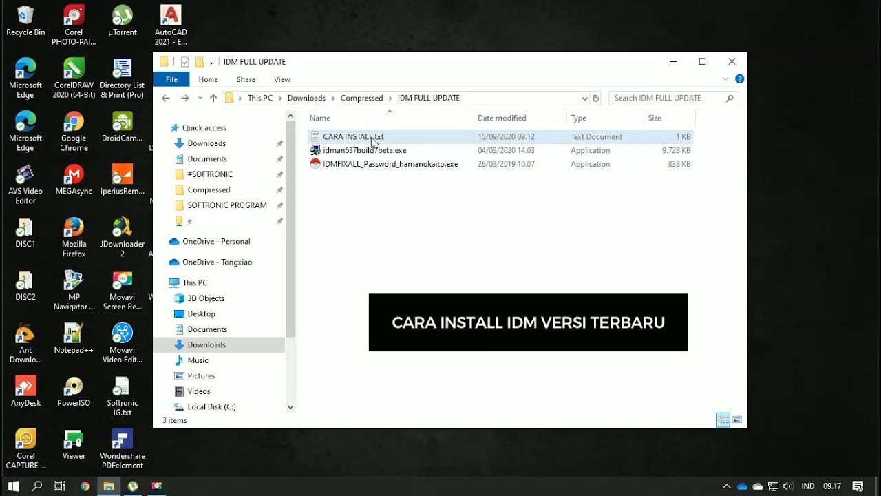 Cara Instal IDM terbaru - YouTube