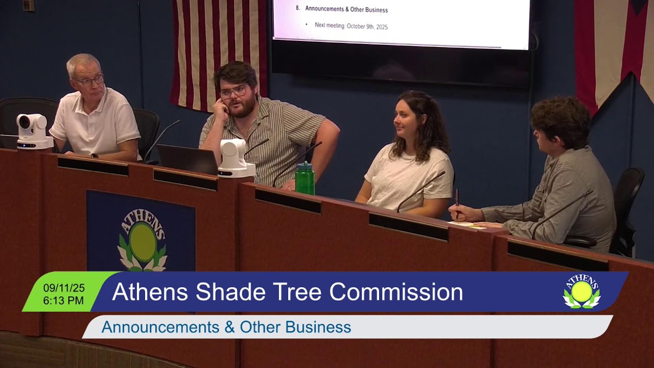 Athens Shade Tree Commission - September 11, 2025 - YouTube