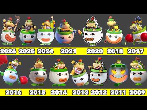 Evolution of Bowser Junior in His Clown Car Game Graphics In Nintendo Games and Movie (2009-2026)