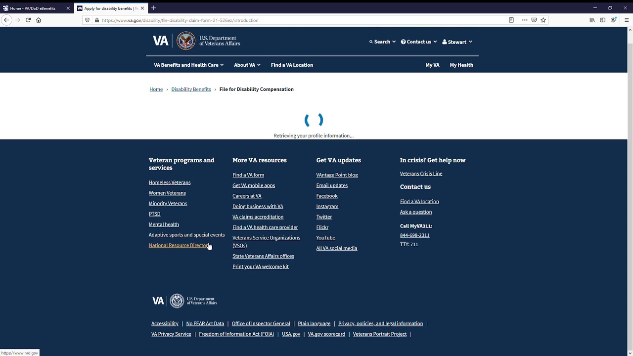 Submitting your Intent to file VA gov - YouTube