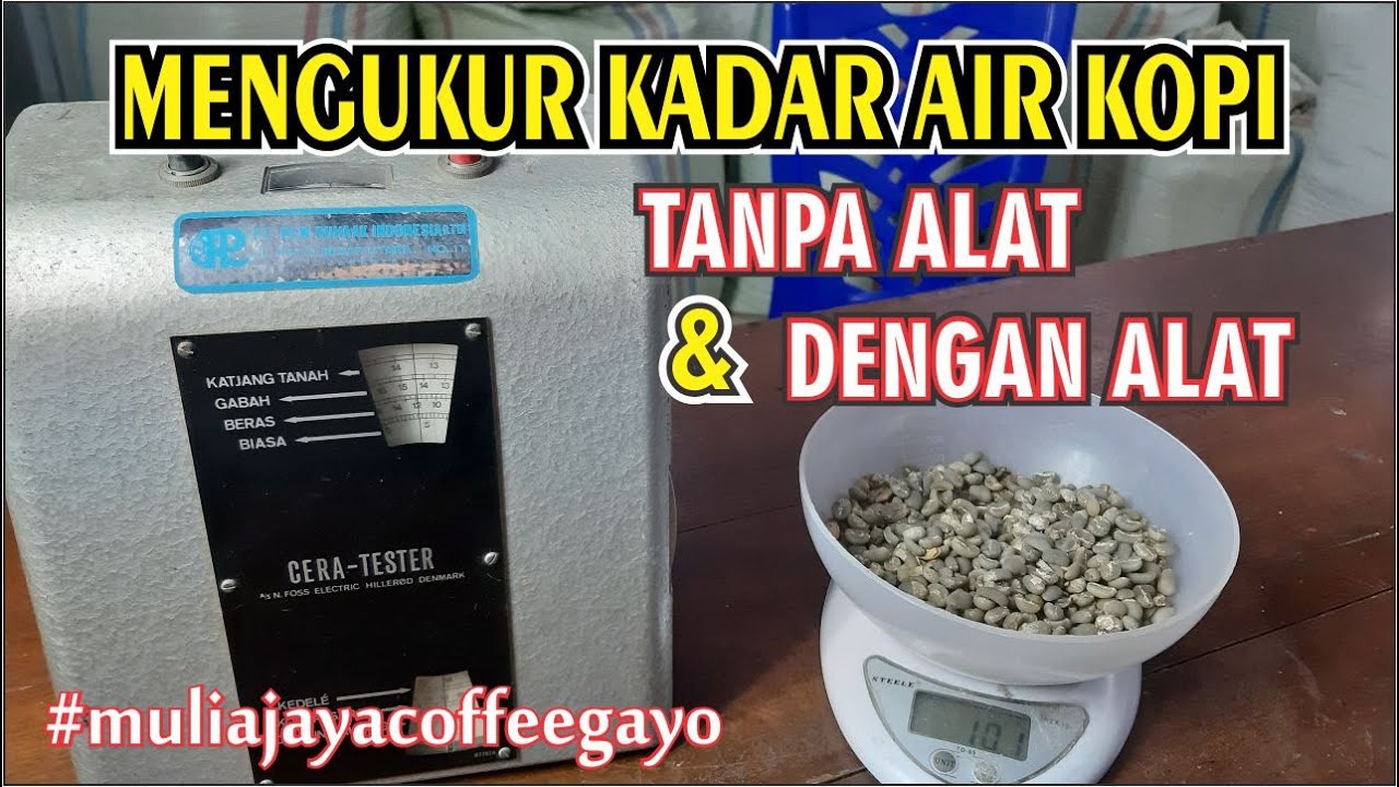Tutorial | cara mengukur kadar air kopi tanpa alat & dengan Alat # ...