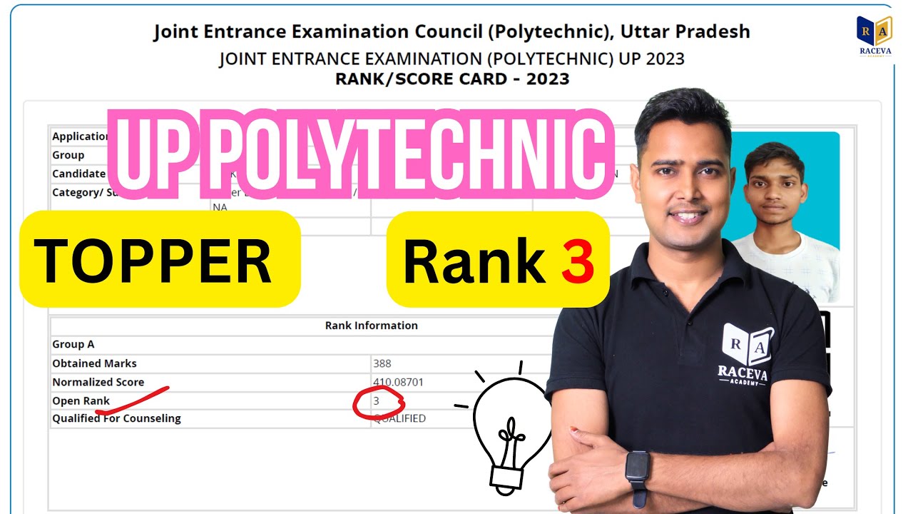 Up Polytechnic Topper Rank 3 | Mukesh | Raceva Academy - YouTube