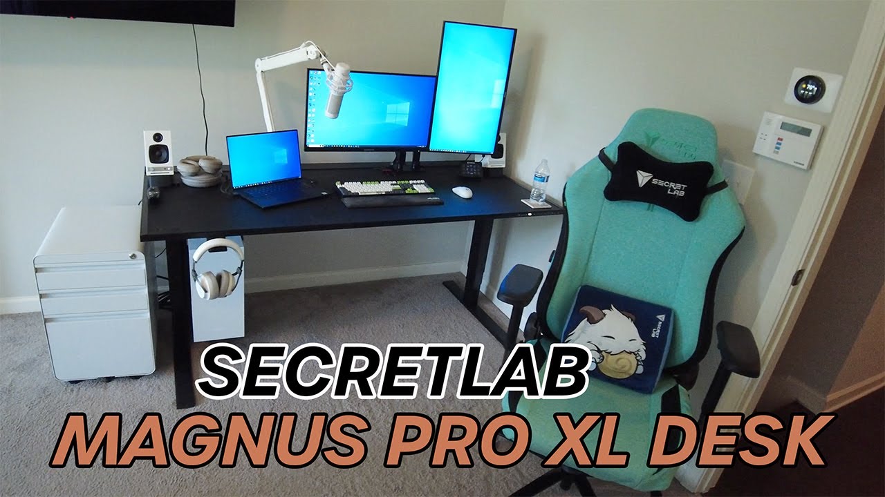 Secretlab MAGNUS Pro XL Standing Desk & Accessories Setup | Gaming ...