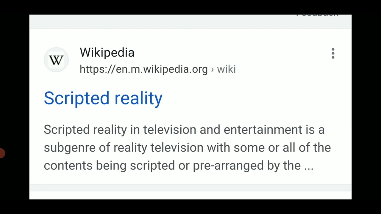 Scripted Reality (ramble) - YouTube