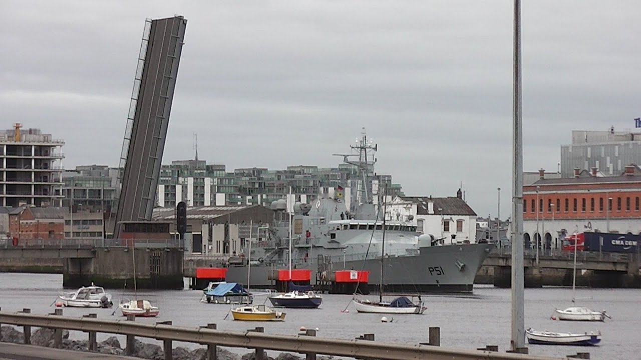 East-Link Toll Bridge, Dublin - LÉ Róisín Patrol Vessel - YouTube