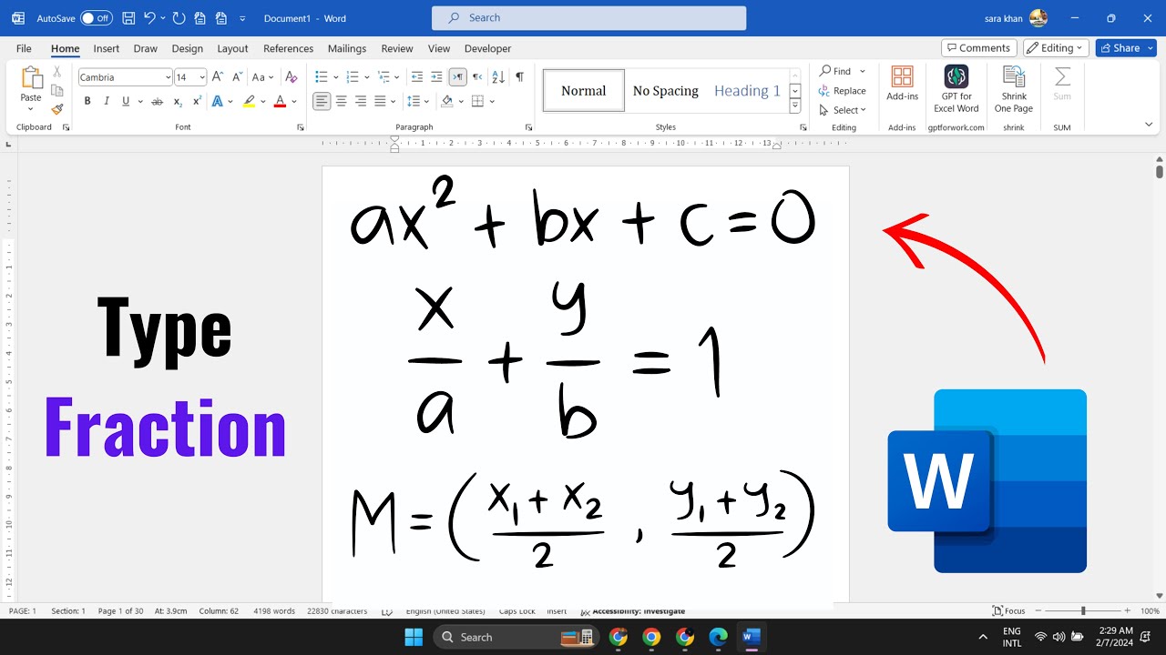 How To Type Fraction In Ms Word Update 2023 YouTube How To Type Fraction In Ms Word Update 2023 YouTube